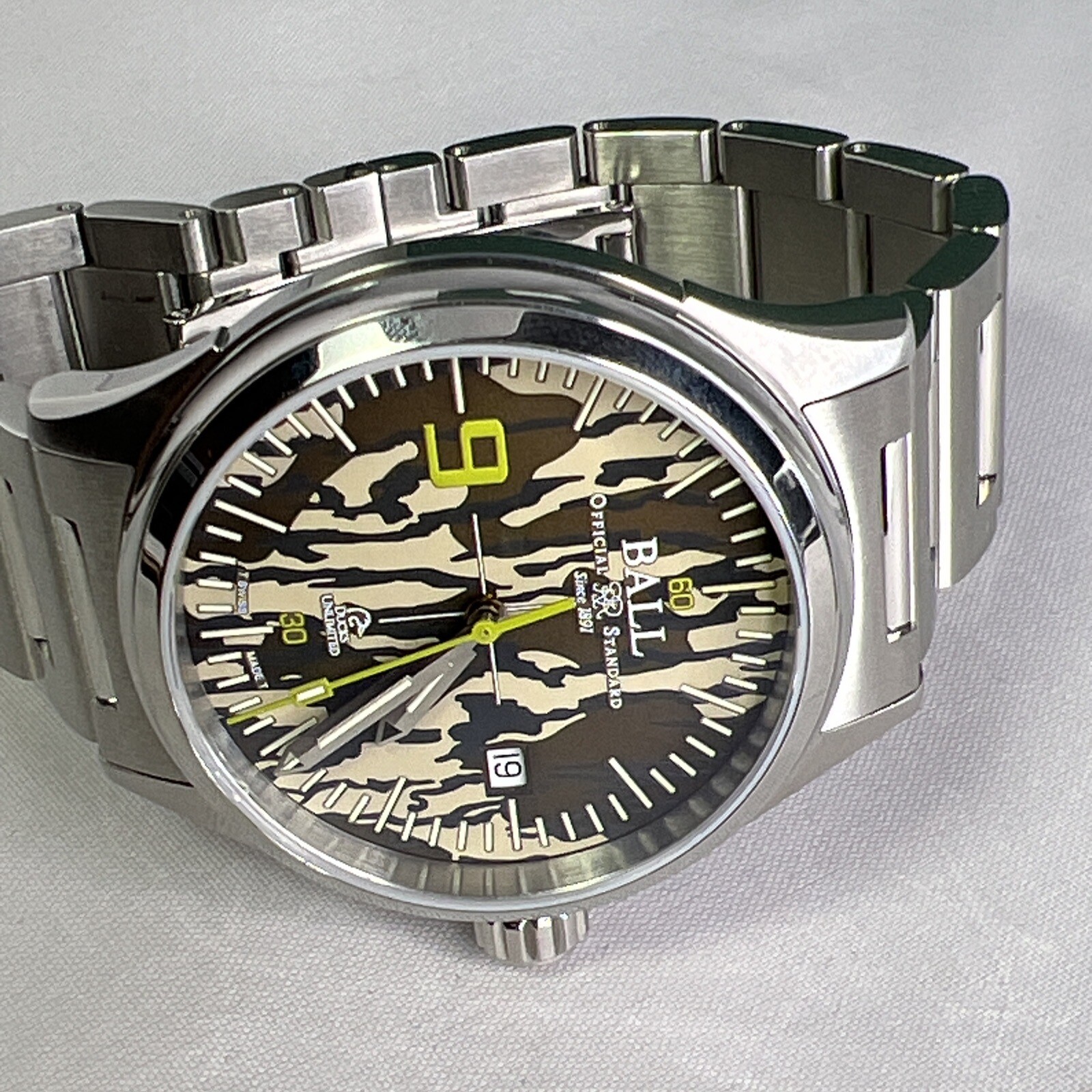 Men's Ball Ducks Unlimited Swiss Made Camo Dial Date Watch w/ Box ...