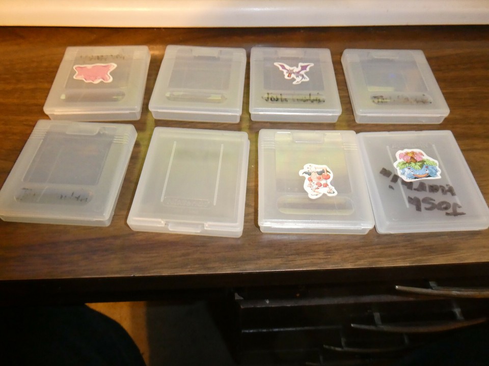 Nintendo Gameboy Empty Game Cases Original Vintage Clear 8 Cartridges ...