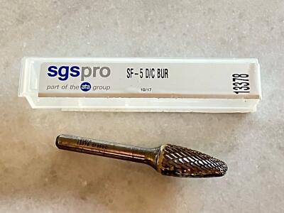 1 new SGS Pro 13378 SF-5, 1/2" Ball Nose Tree, Double Cut Carbide Bur ...