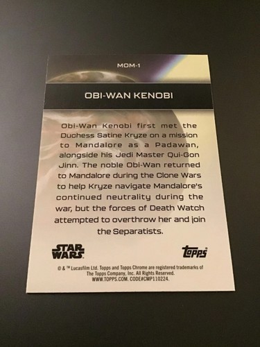 2025 Topps Chrome Star Wars Hyperspace Moon of Mandalore Obi-Wan Kenobi ...