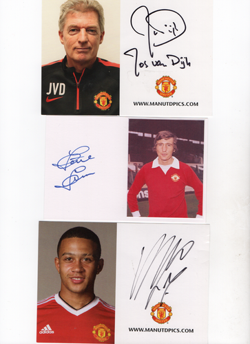 MAN UTD F.C 8 AUTOGRAPHS EX PLAYERS AND STAFF | eBay UK