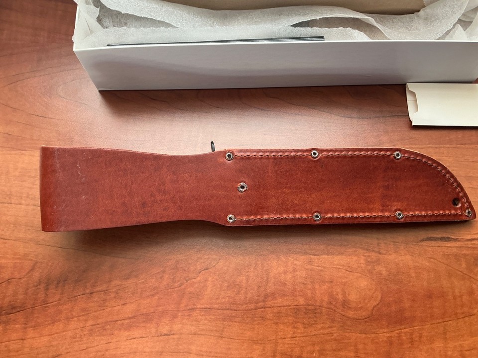 USMC K-Bar Combat Knife/ Leather Sheaf Presentation Piece General John ...