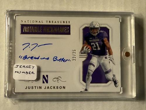 2018 Panini National Treasures Justin Jackson Notable Nicknames ...