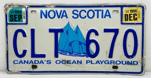 1980’s Nova Scotia Canada’s Ocean Playground License Plate Boat ...