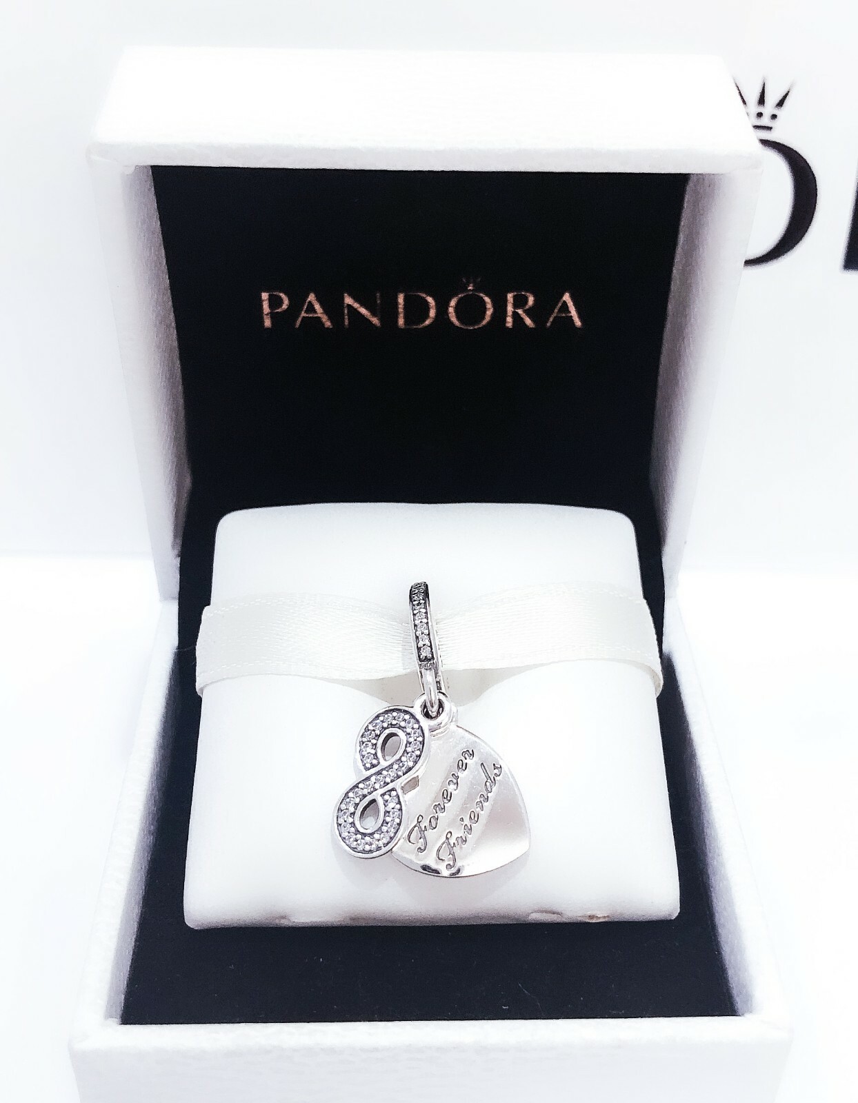 NEW Authentic PANDORA 925 Silver Forever Friends Dangle Charm Pendant ...