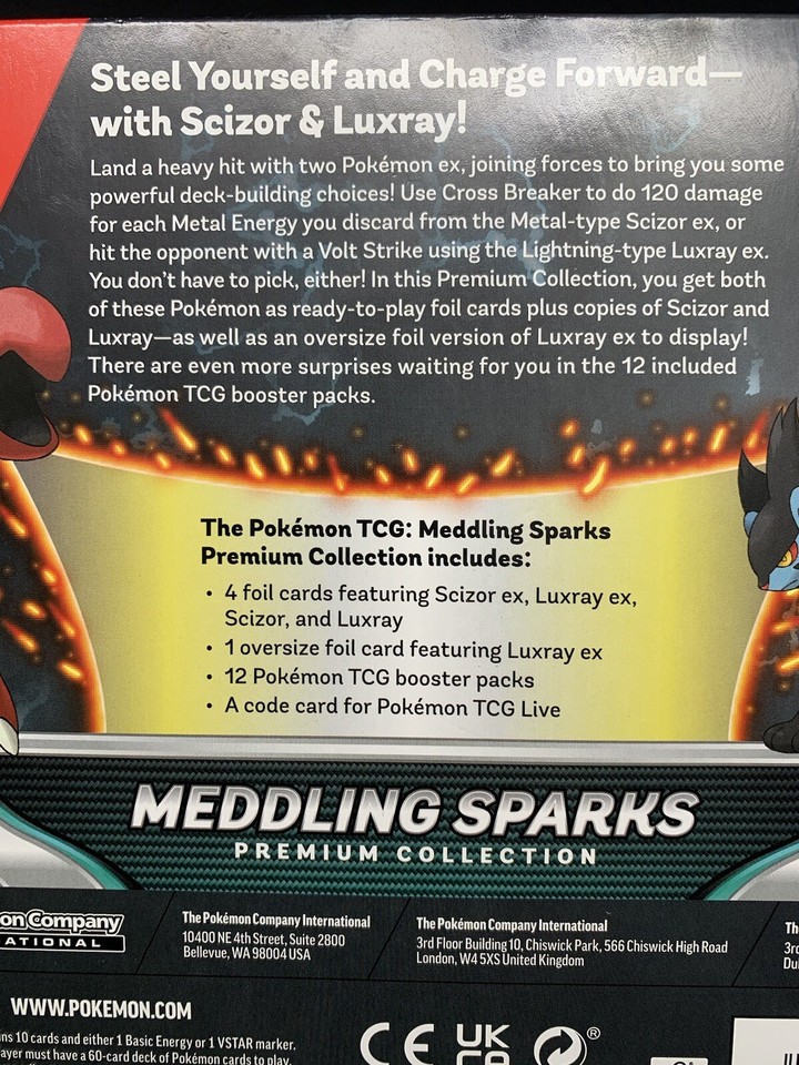 Pokémon Meddling Sparks Box 12 Booster Packs New SEALED In Hand! 2024 ...
