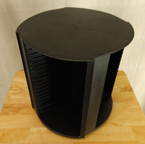 Laserline 80 CD Holder Storage Spinning Tower Rotating Carousel Black ...