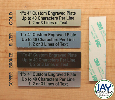 Custom Engraved 1x4 Plate - Adhesive-Backed Personalized Customized ...