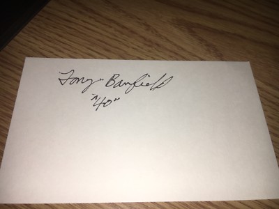 Tony Banfield 1960 Houston Oilers Signed 3x5 index Card | eBay