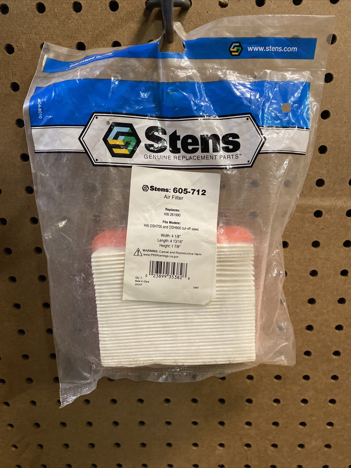 Stens 605-712 Cut-off saws Air Filter Hilti 261990 DSH700 DSH900 OEM ...