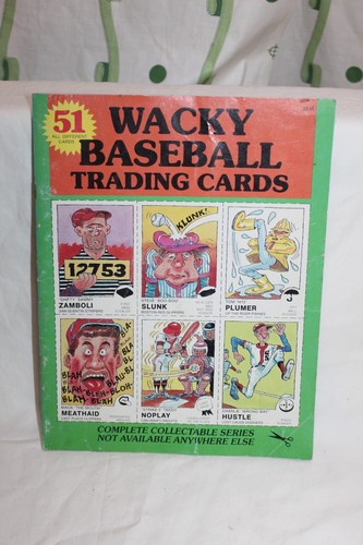NEW Vintage 1988 Wacky Baseball Trading Cards 51 different Cards Uncut ...