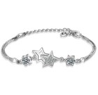 Star Linked Bracelet 925 Silver Chain Charms Womens Girls Jewellery ...