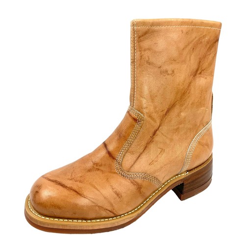 Retro Knapp Mens Tan Leather Vibram Soles Safety Toe Work Boots Size 7. ...