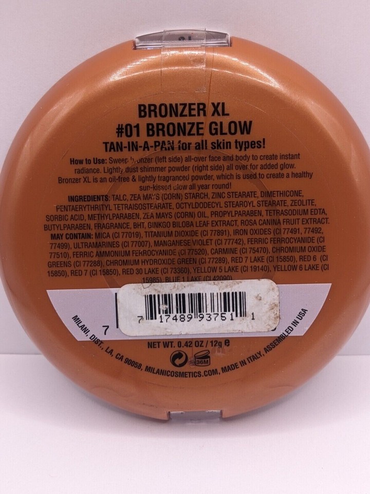 Milani Bronzer XL All Over Glow / 01 Bronze Glow,new sealed. | eBay