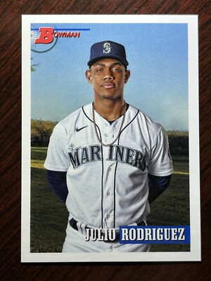 2021 Bowman Heritage Julio Rodriguez Photo Image Variation Mariners SP ...