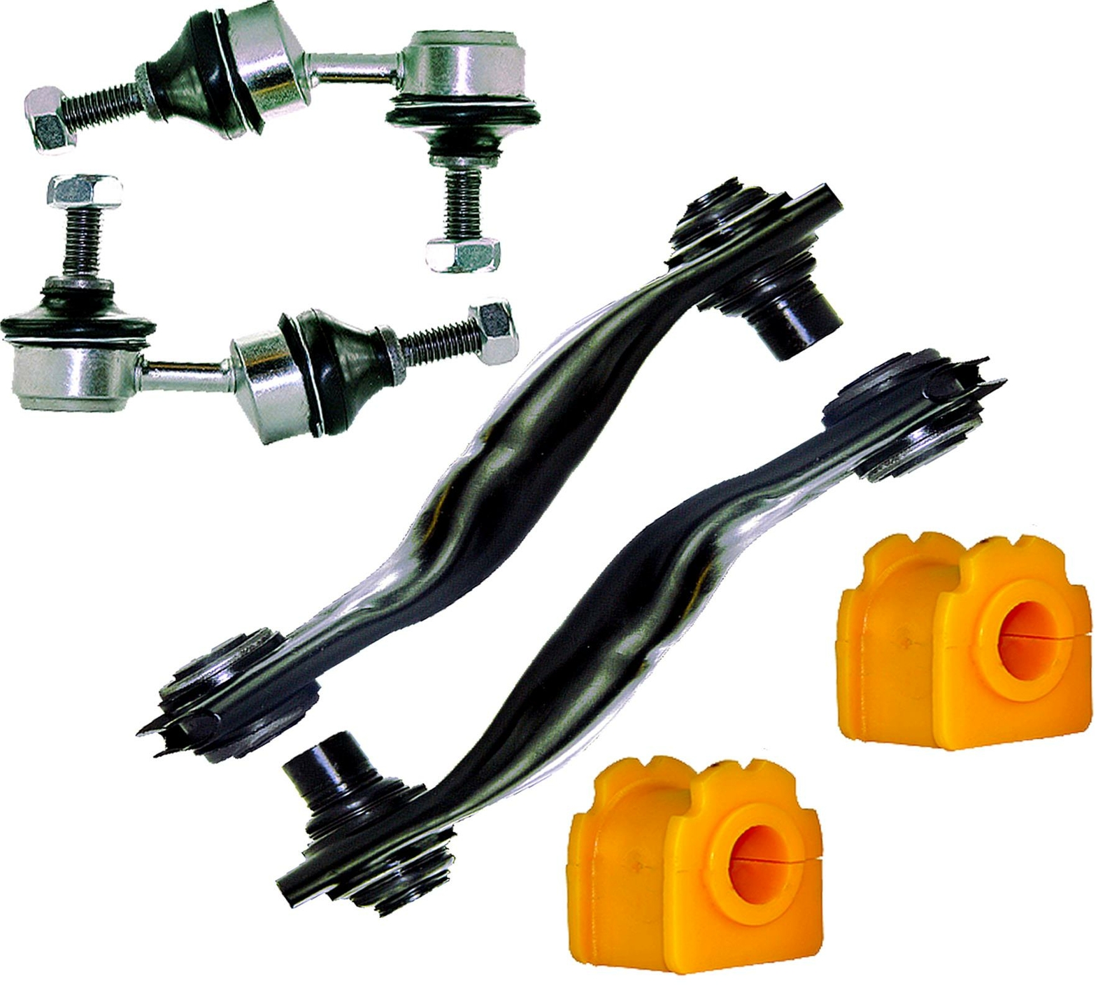 Jaguar X-Type Rear Control Arms + Drop Links + Antil Roll Bar Poly ...