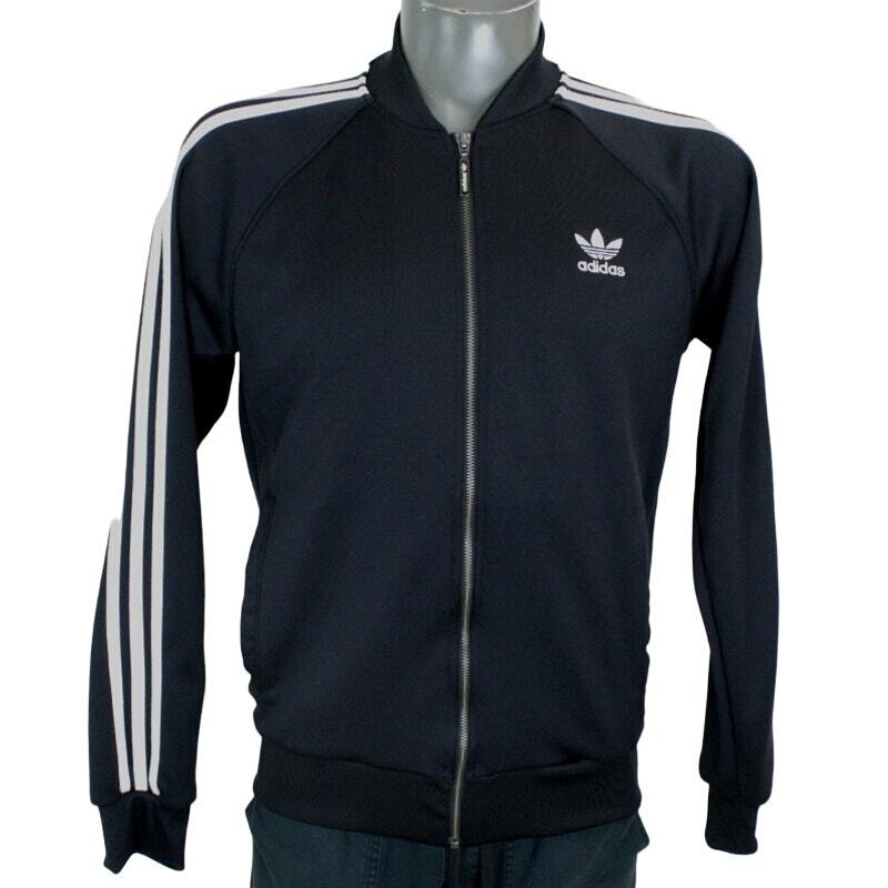 Adidas Trefoil Logo Black & White 3 Stripe Firebird T… - Gem