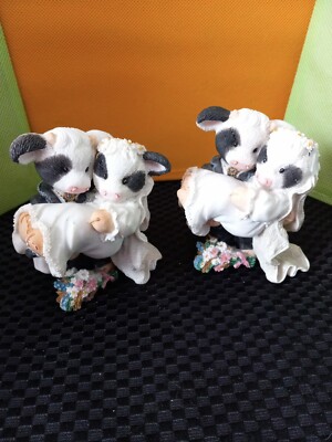 Mary's Moo Moo's Enesco Cow Bride & Groom Figure Wedding Cake Topper | eBay