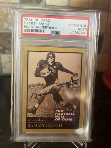 Sammy Baugh Signed 1991 Enor PFHOF #7 PSA/DNA Certified HOF Autograph ...