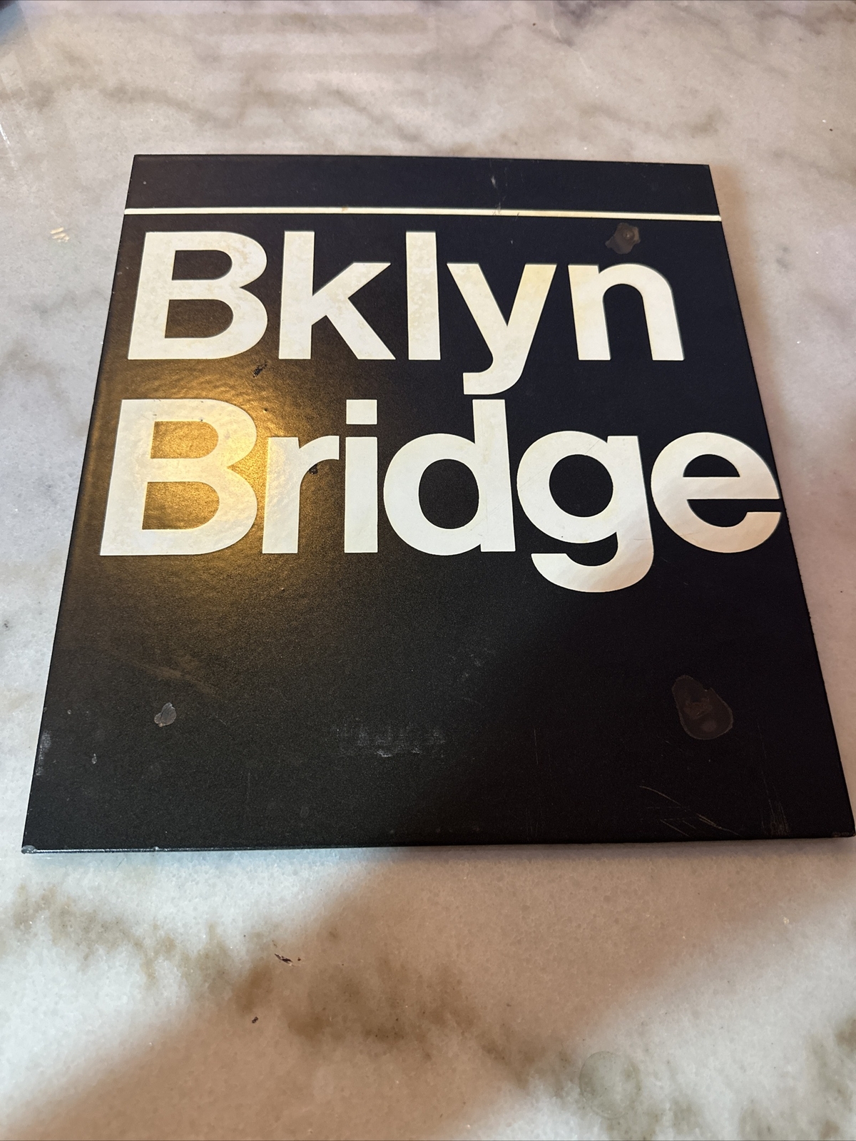 AUTHENTIC New York Subway Train Station Platform Pillar Sign Brooklyn ...