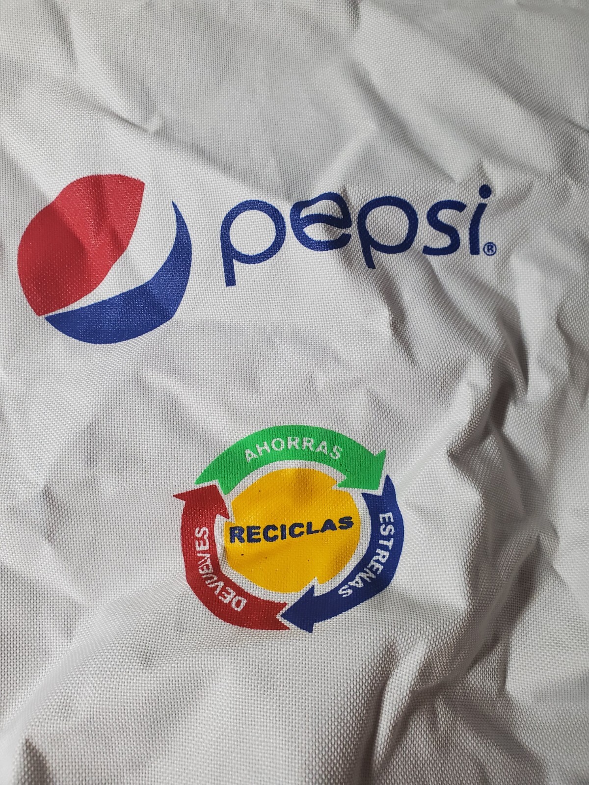 Pepsi Cola Soda White Canvas Duffle Bag Tote Logo Rec… - Gem