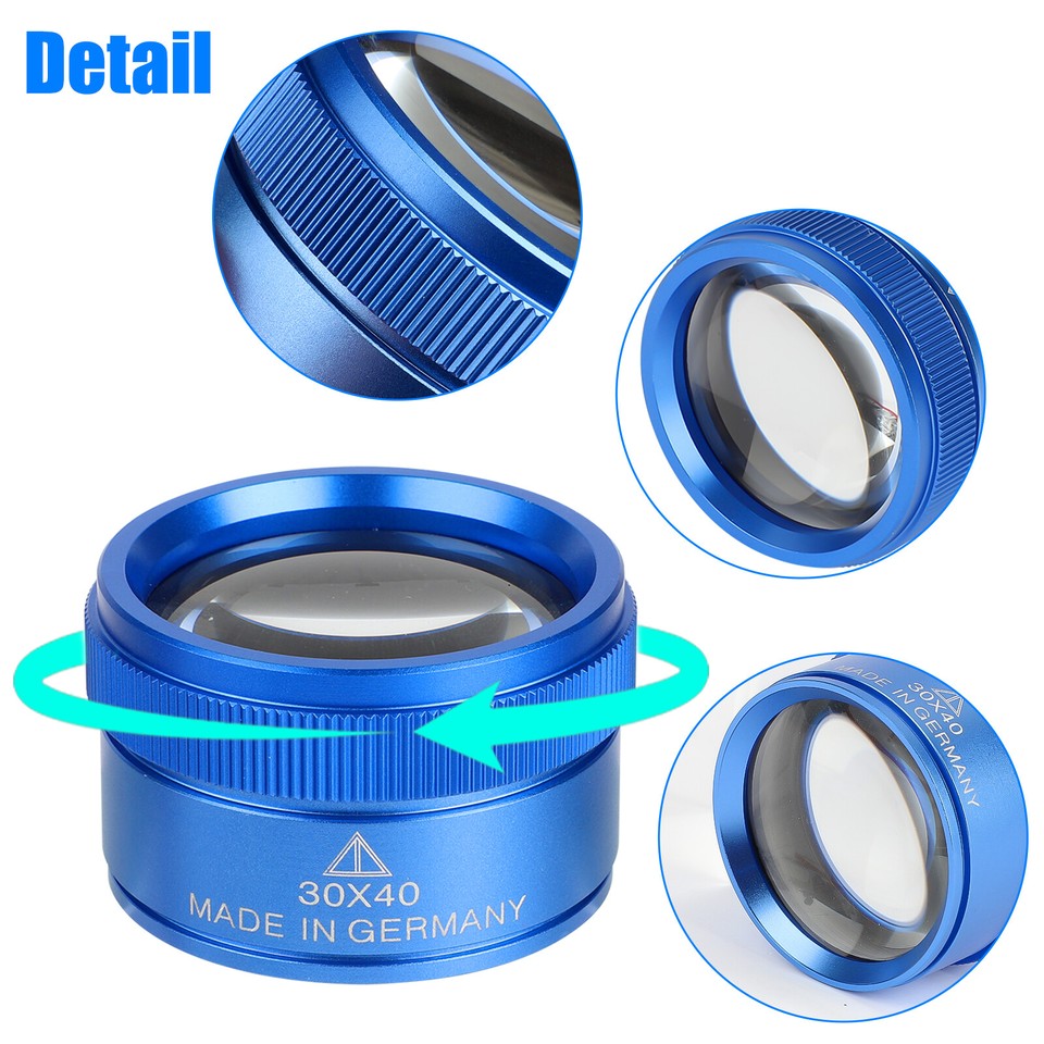 40X30 Magnifying Loupe Jewelry Eye Glass Magnifier Jewelers Loop Pocket ...
