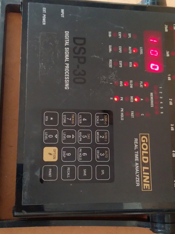 Goldline DSP-30 Real Time 30-Band Portable Audio Analyzer Gold Line RTA ...