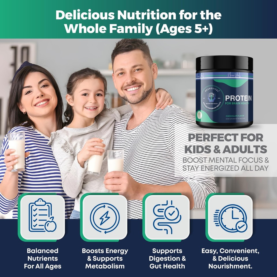 NeuroVital-Organic Protein Shake –13g Beef Bone Broth -Choco Flavor ...