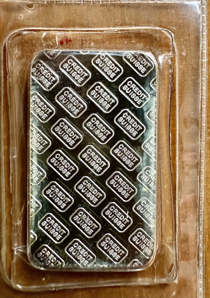 Uber Rare Credit Suisse 50gr With Serial# Silver Factory Sealed Defunct ...