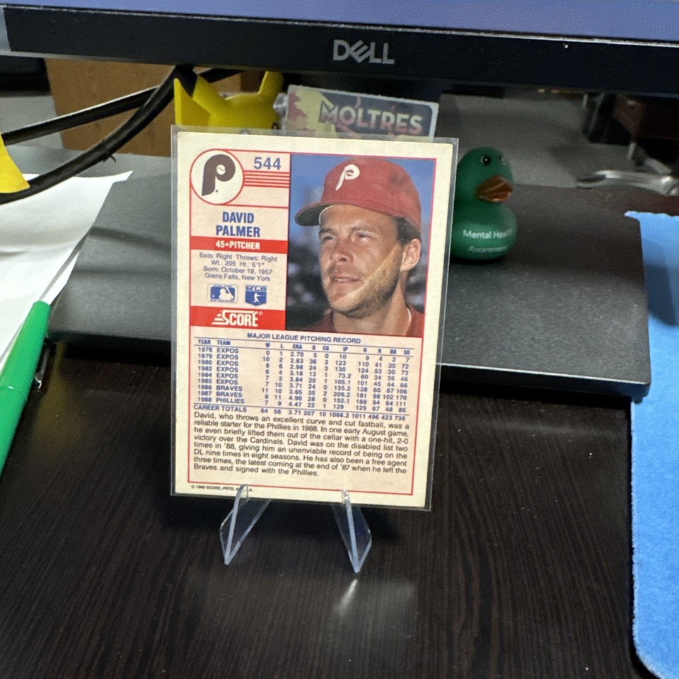 1989 Score #544 Dave Palmer Philadelphia Phillies Free Ship | eBay