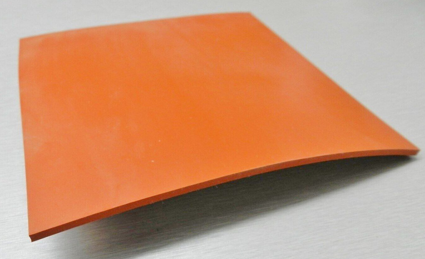 Silicone Rubber Sheet High Temp Solid Red/Orange Commercial Grade 14 ...