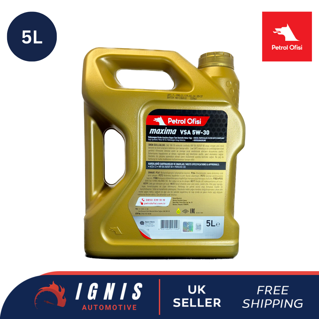 Synthetic Oil Maxima VSA 5W-30 5L for VW 504 507 SP C3 | eBay.de