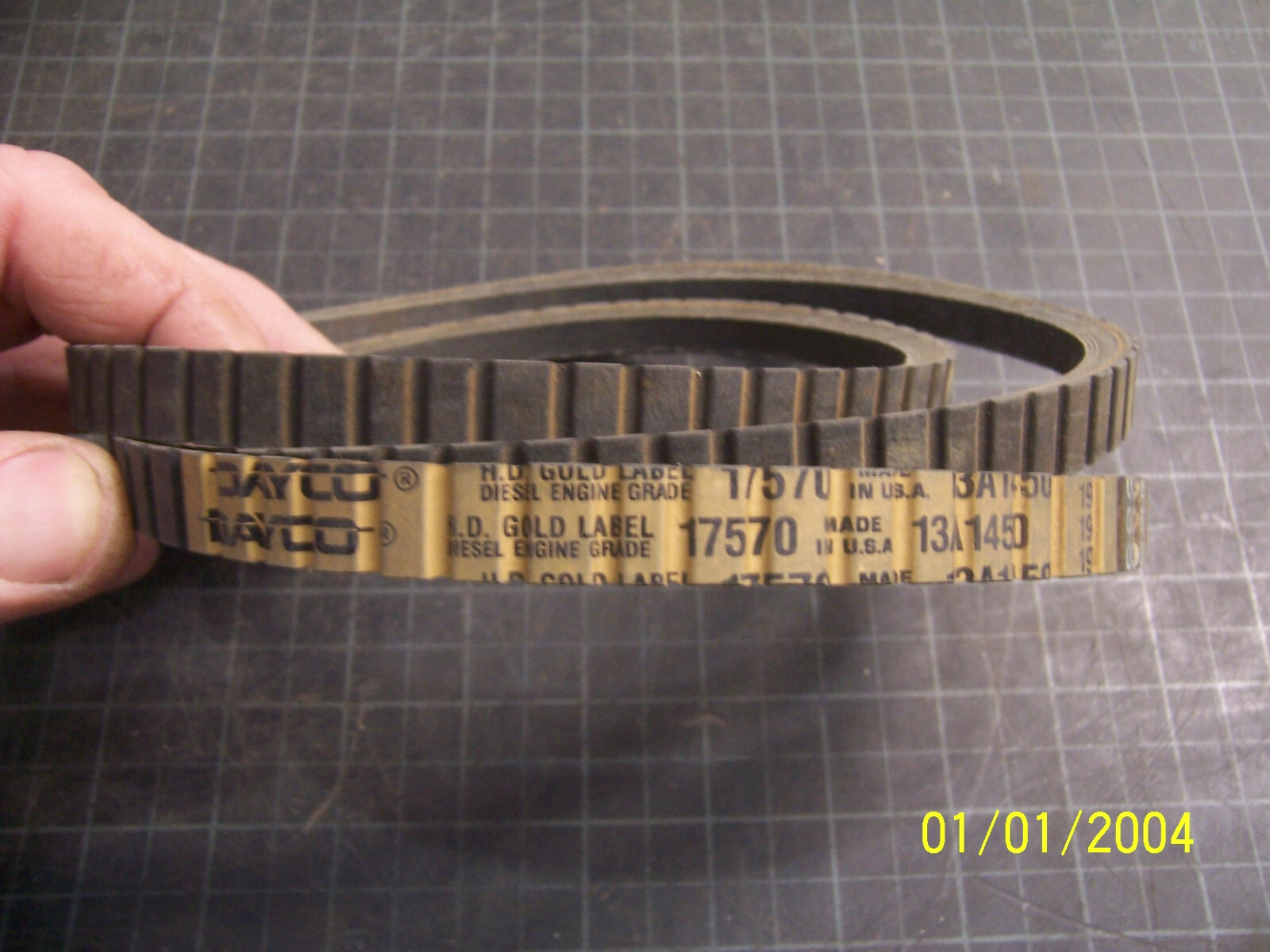 DAYCO TOP COG GOLD LABEL 17570 13A1450 COG BELT, N.O.S. | eBay