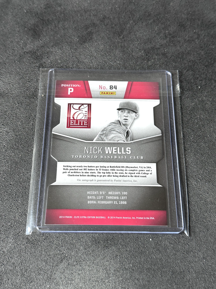 Nick Wells 2014 Panini Elite Extra Edition Inpirations Die Cut Auto 057/100 | eBay