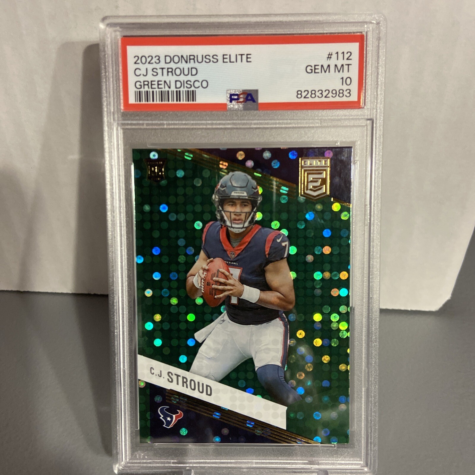 CJ Stroud - 2023 Donruss Elite #112 - Green Disco - RC- PSA 10 (POP. 5 ...