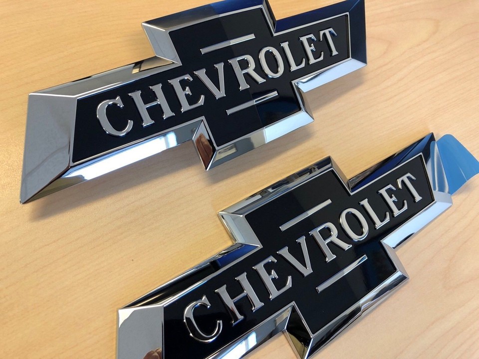 2x OEM Silverado 1500 Bowtie Emblem Centennial 100 Year fits 2016-2018 ...