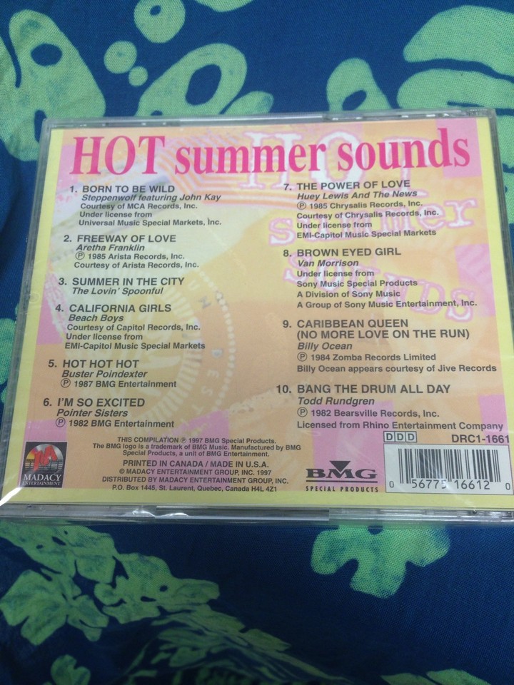Hot Summer Sounds (CD 1997 BMG Special Products) Free First Class ...