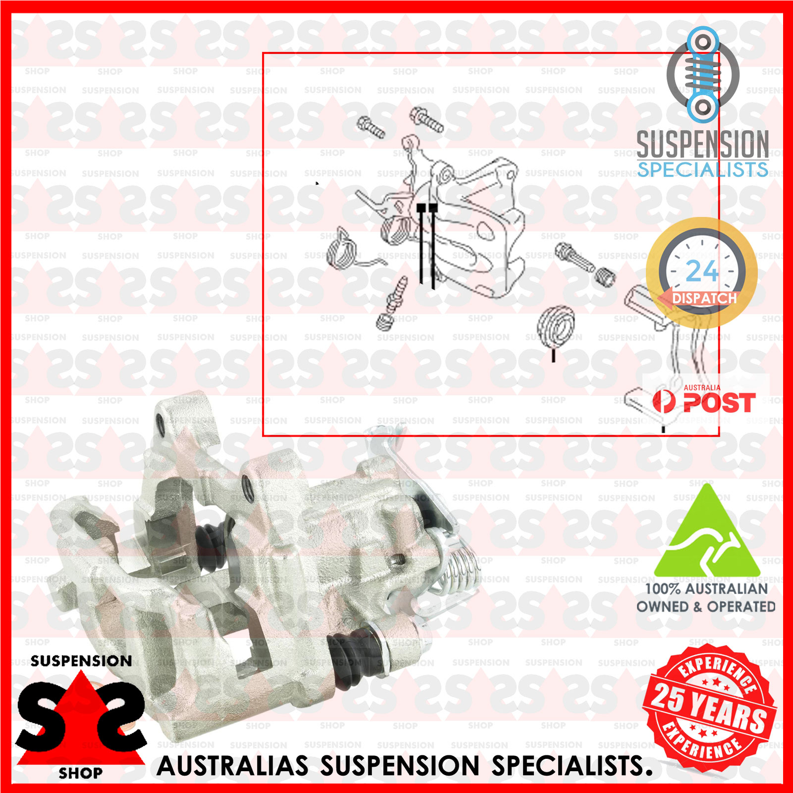 Rear Axle Left Brake Caliper Suit VW Jetta Iii (1K2) 1.9 TDI JETTA III ...