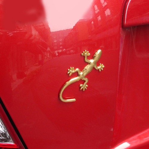 3D Gecko Shape Lizard Chrome Badge Decal Car Decor Sticker Emblem ...