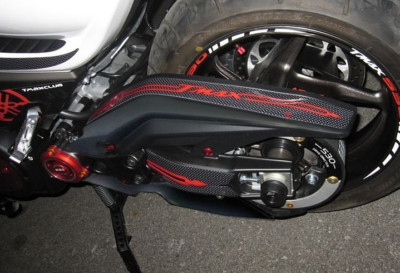 Stickers 3D Carbon Tmax 530 Compatible for Crankcase Belt Yamaha T Max ...