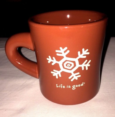 Life Is Good Snowflake Diner Style Coffee Mug | eBay