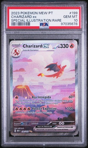 POKEMON MEW PT-151 SPECIAL ILLUSTRATION RARE #199 CHARIZARD EX PSA 10 ...