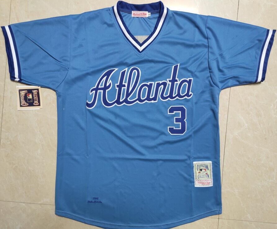 Dale Murphy #3 Atlanta Braves Cooperstown Jersey, 1982 Throwback, Light ...
