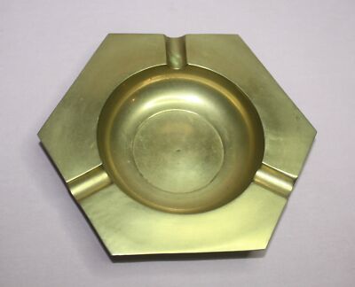 VINTAGE SOLID BRASS ASHTRAY HEXAGON SHAPE | eBay