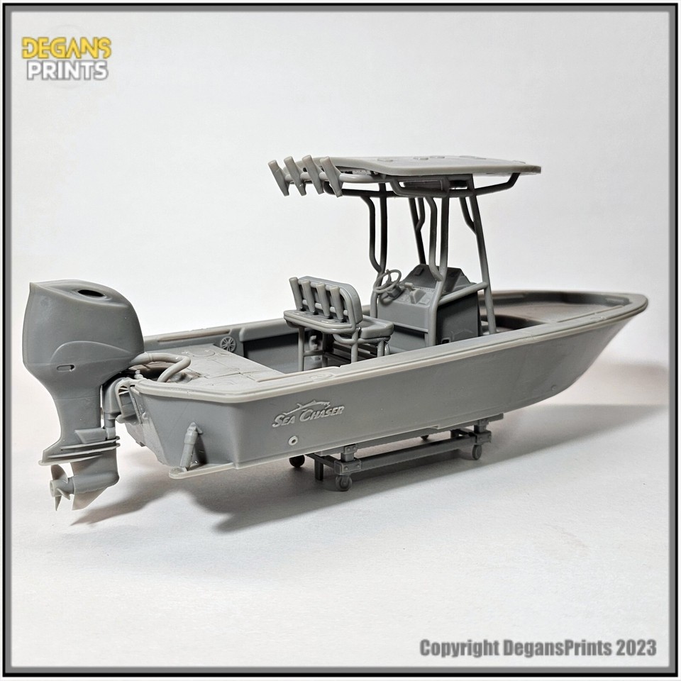 SeaChaser 23LX Center Console Boat Model & trailer kit 1-24 scale ...