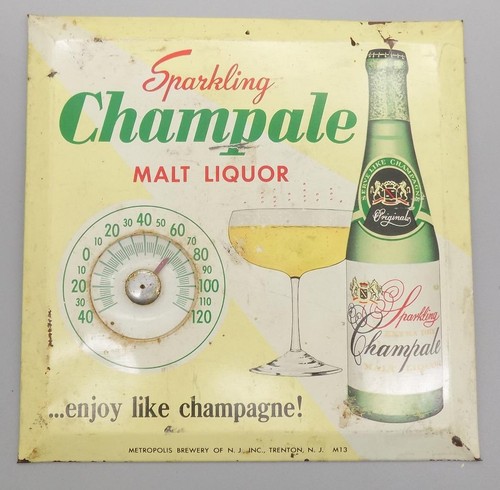 Sparkling Champale Thermometer Sign 8-1/2" Champagne Vintage ...