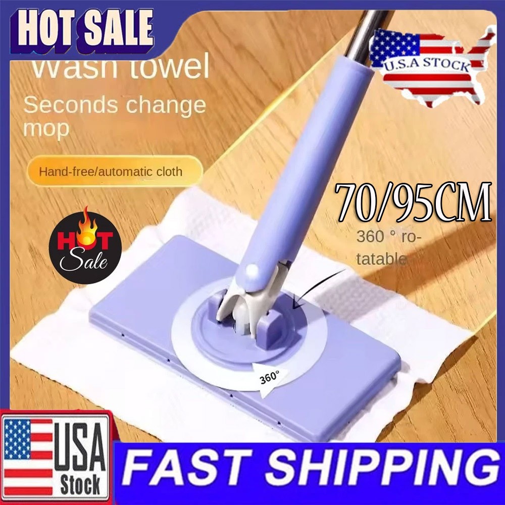 Automatic Cloth Changing Mop Mini Hands-Free Mop Compatible Face Towel ...