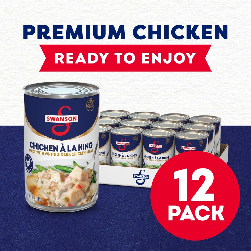 Swanson Canned Chicken a la King With White and Dark Chicken Meat, 10.5 ...