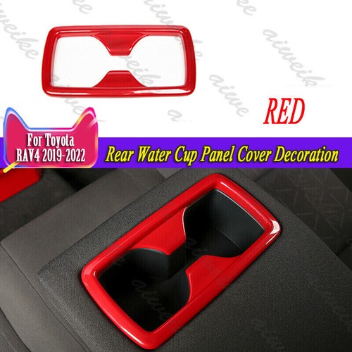 Fit For Toyota RAV4 2019~2023 Car Red ABS Rear Water Cup Panel Cover ...