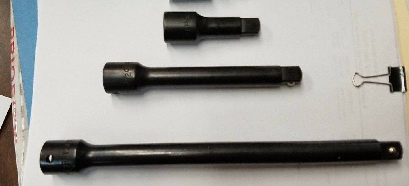 CRAFTSMAN 1/2" 3/8"DR IMPACT SOCKET EXTENSION (3",6", 10") OR UNIVERSAL ...